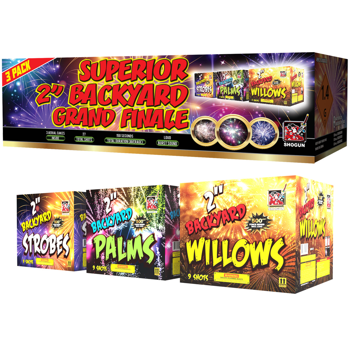 Superior 2" Backyard Grand Finale Set – Rozzi Backyard Fireworks